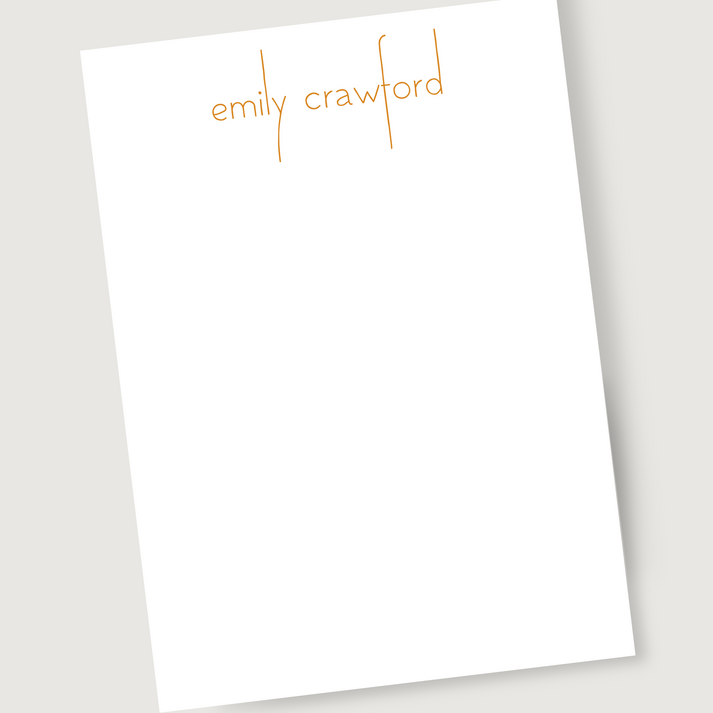 Simple Name Notepad - Gold – ShooFly Paper Co.